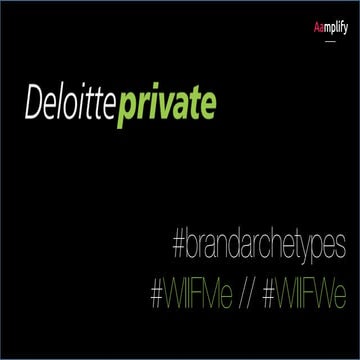 Deloitte Private Club/Aamplify Archetypes Presentation | PDF