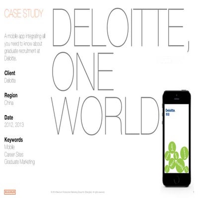 Deloitte One World - Deloitte | PDF | Smartphones | Consumer Electronics