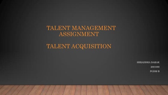 Talent management practices at deloitte | PPTX | Human Resources | Business