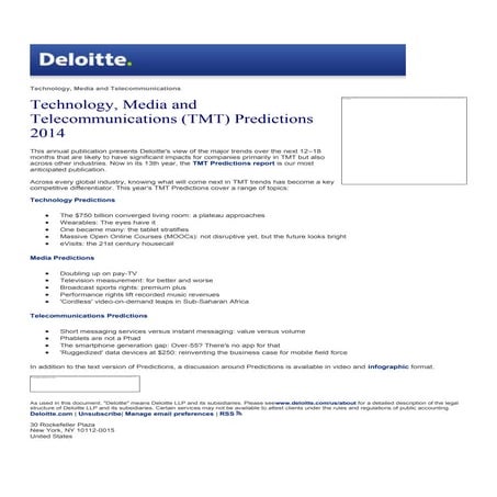 Deloitte technology and telecomunication | PDF