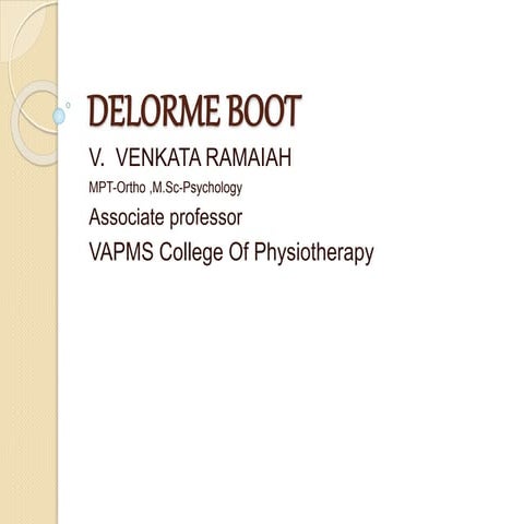 Delorme boot | PPTX