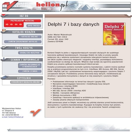 Delphi 7 i bazy danych | PDF | Databases | Computer Software and Applications