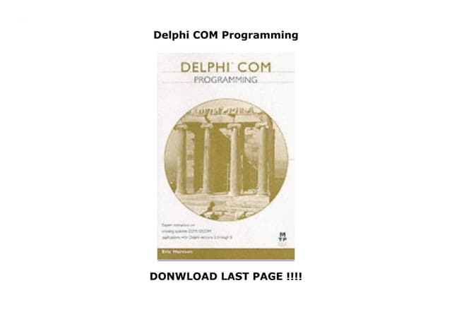 Delphi Com Programming Pdf