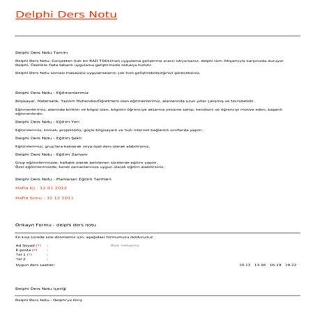 Delphi ders-notu | PDF