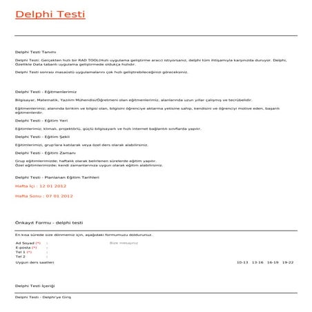 Delphi testi | PDF