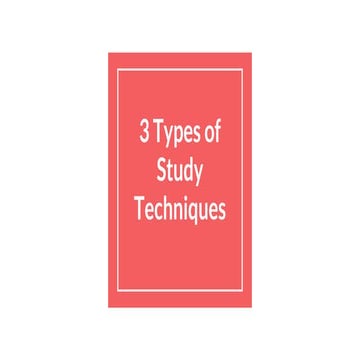 3 Types of Study Techniques | PPT