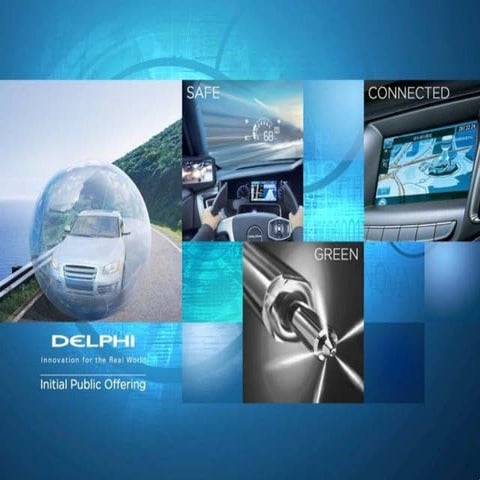 Delphi Automotive Plc Ipo Roadshow Investor Presentation Nov 2011 Pdf