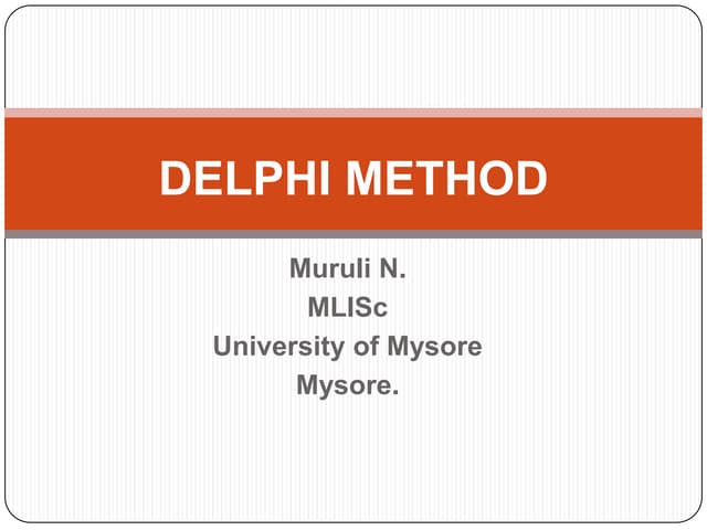 Delphi Method Pptx Computer Software And Applications Computing 9502