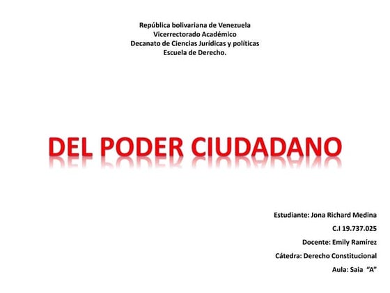 Poder ciudadano | PPT | Civic affairs | Politics