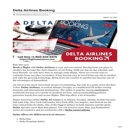 Delta Airlines ticket booking online | PDF