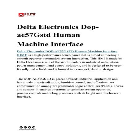 Delta Electronics Dop-ae57Gstd Human Machine Interface.pdf