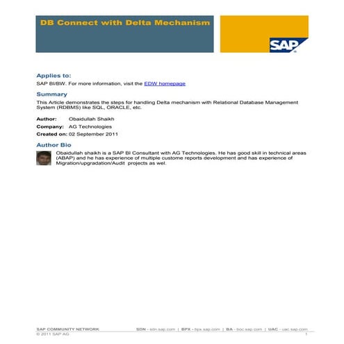 Delta machenism with db connect | PDF | Databases | Computer Software and Applications