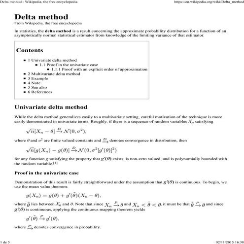 Delta method | PDF