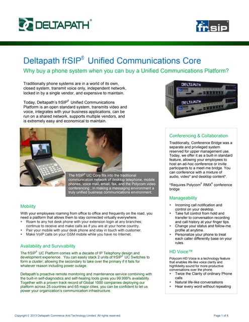 GENCom Unified Communications datasheet | PDF