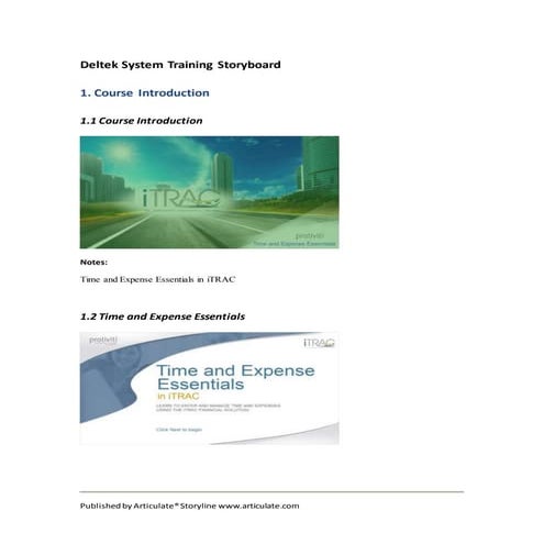 Deltek Accounting System Storyboard | DOCX