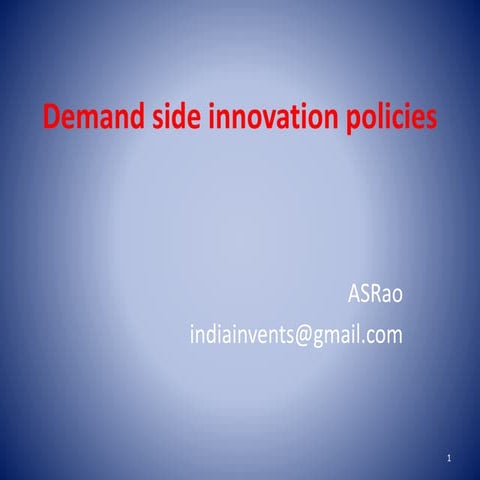 Demad side innovation policy | PPTX