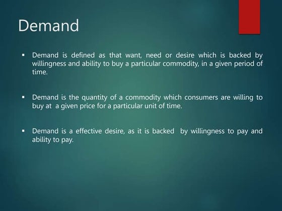Theory Of Demand 1 | PPT