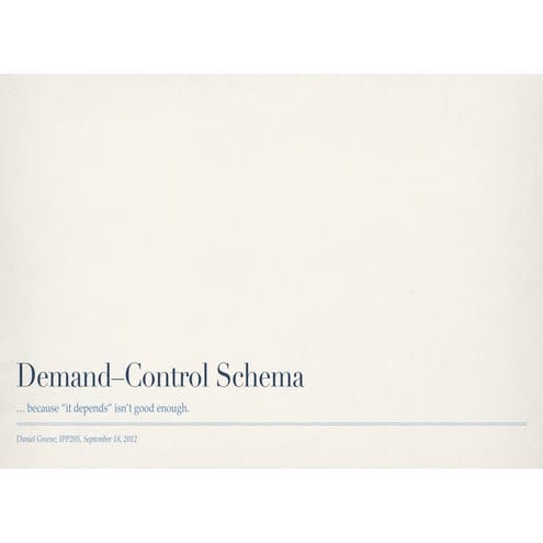 Demand Control Schema presentation | PDF