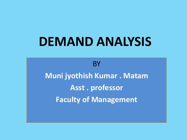 Demand Analysis