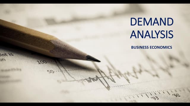 Demand Analysis Pdf