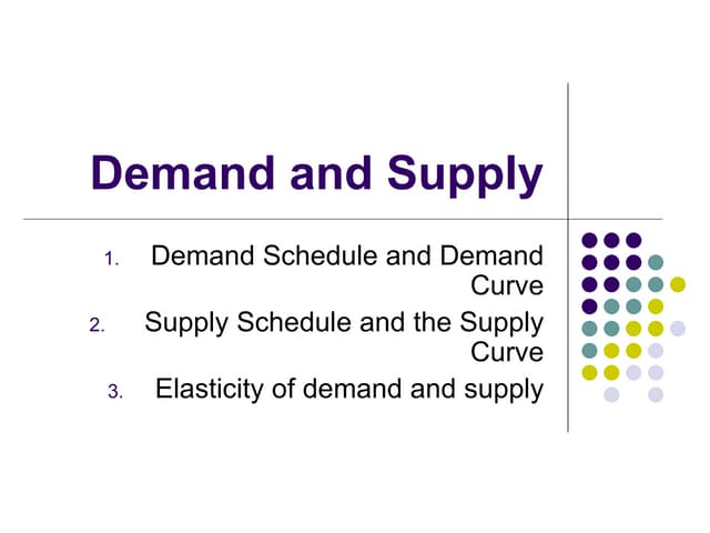 THEORY OF DEMAND AND SUPPLY | PPTX