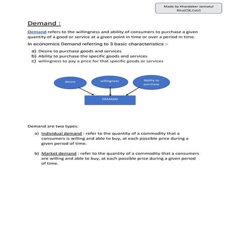 Change in quantity demand vs change in demand | PPTX