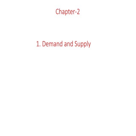 Chapter 2 demand and supply | PPT