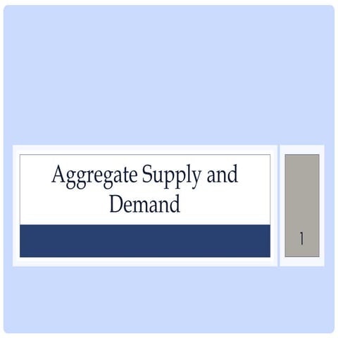 Aggregate demand and aggregate supply | PPTX