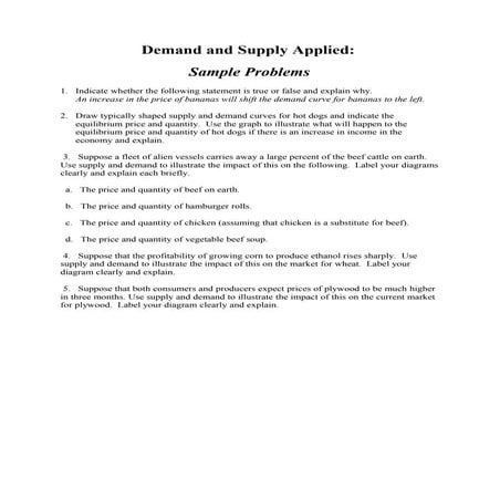 Demand and supply applied | PDF
