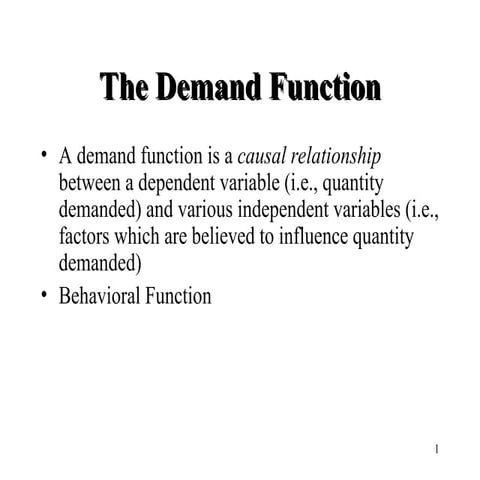 Demand and supply for class for MBA 1 year .ppt