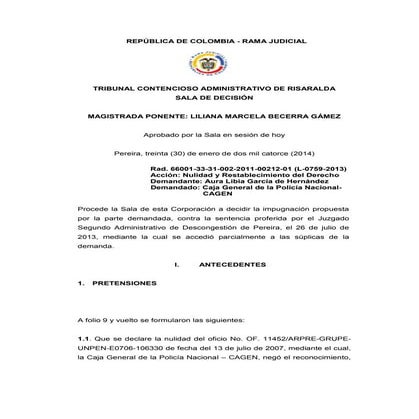 REAJUSTE DE PENSIONES de la fuerza militar y la policia nacional | PDF