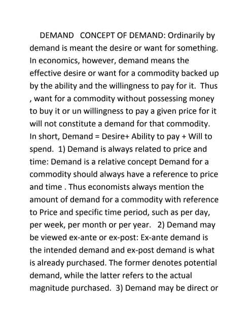 Need, Want & Demand | PPTX