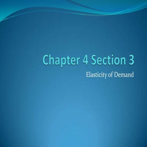 Elastic Demand Curve