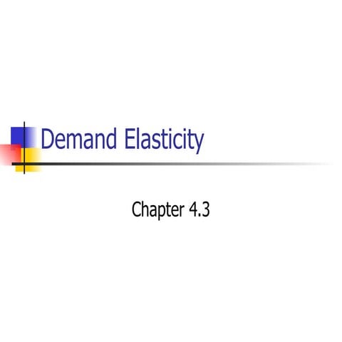 Demand elasticity | PPT