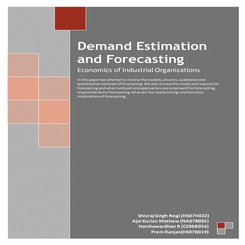 Demand estimation and forecasting | DOCX