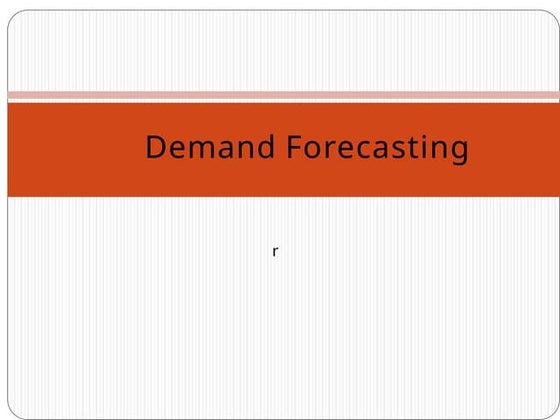 Demand forecasting | PPTX