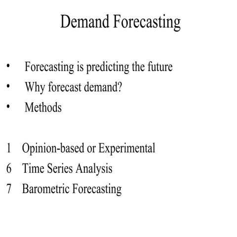 Demand Forecasting | PPT