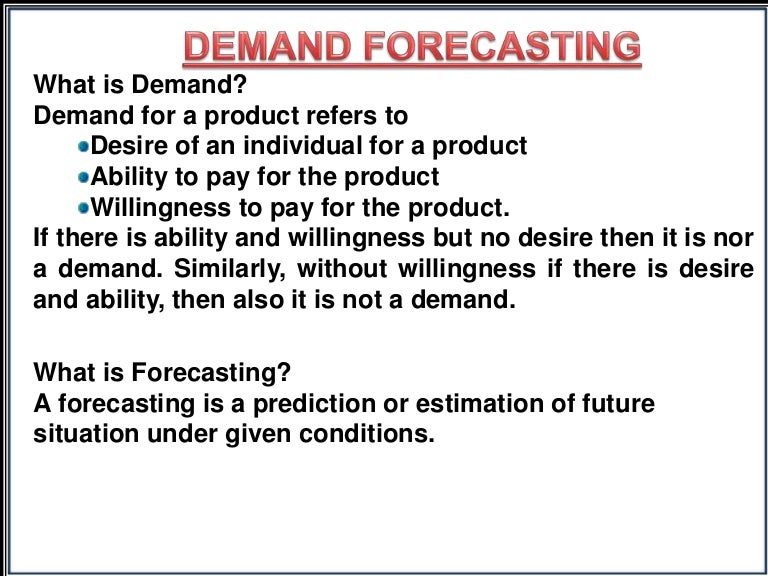 Managerial Economics- Demand Forecasting PPT