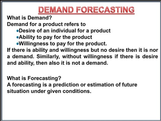Demand forecasting | PPT
