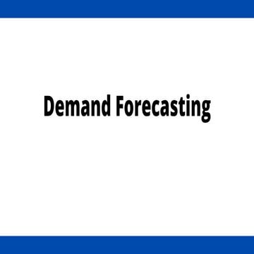 Demand Forecasting Operations Management | PPTX | Business | Business and Finance