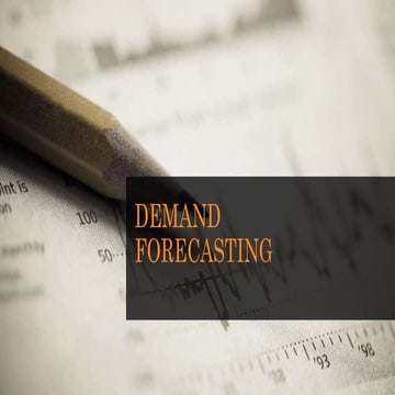Introduction toDemand Forecasting part one | PPTX