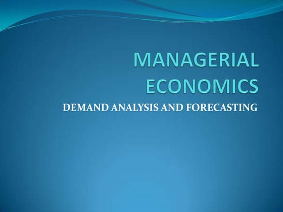 Demand forecasting | PPT