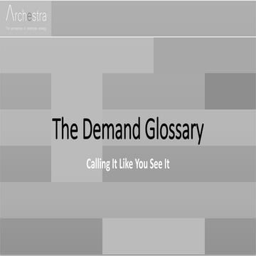 The Glossary of Demand | PPT