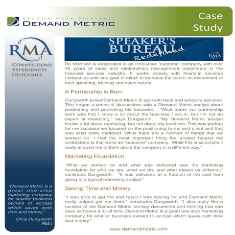 Demand Metric - Case Study RMA | PDF