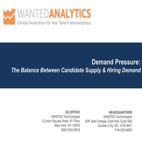 Demand Pressure: The Balance Between Candidate Supply & Hiring Demand ...