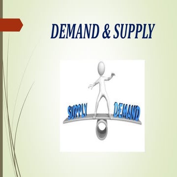 Demand & Supply | PPTX | Commodities | Economy