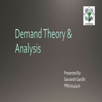 Demand theory & analysis | PPTX