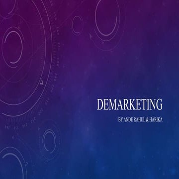 Demarketing strategies | PPT