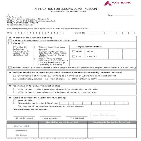 Demat closure-form-16 | PDF