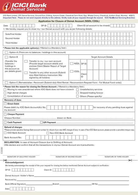 Demat closure-form-16 | PDF